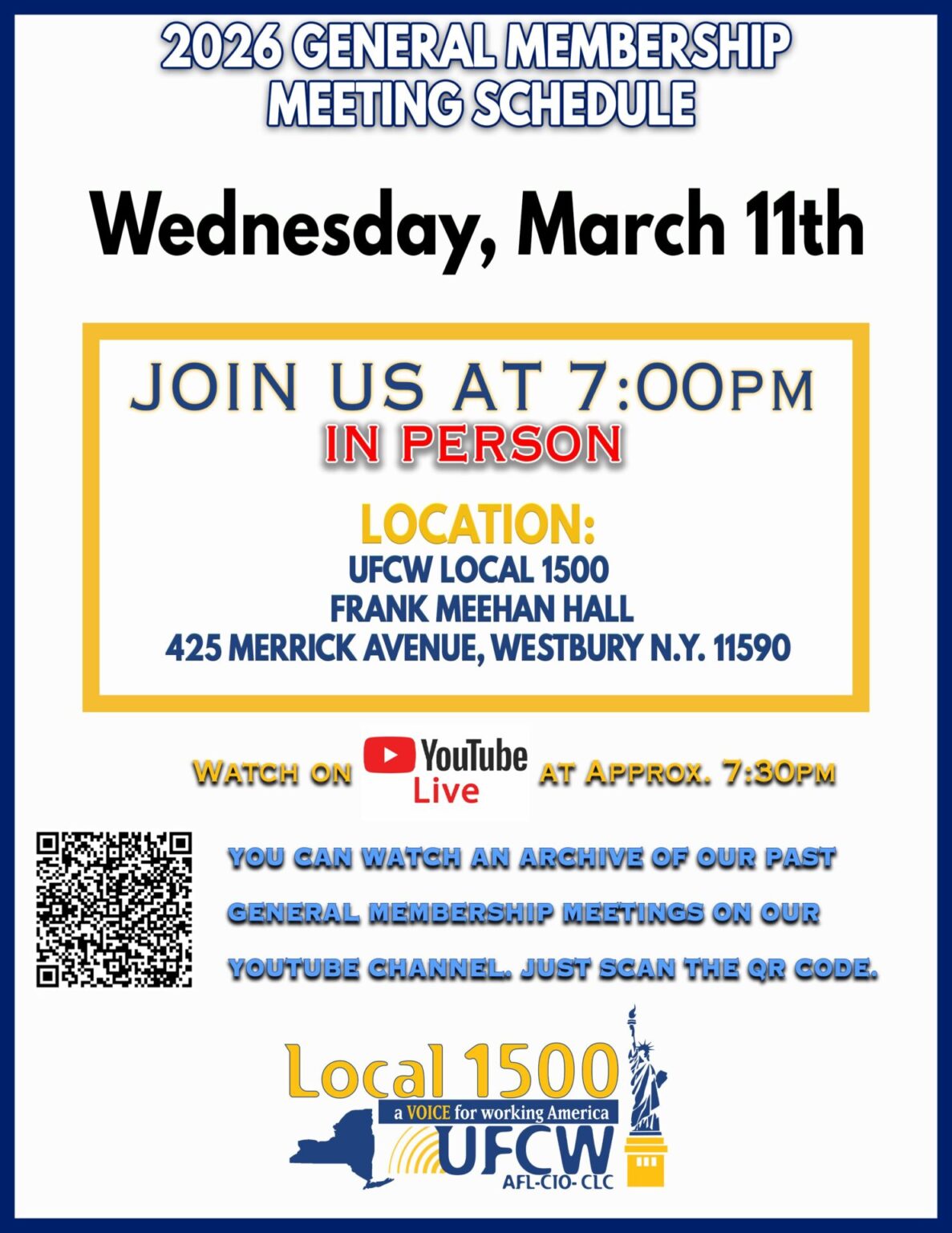 March General Membership Meeting 2026 – UFCW Local1500